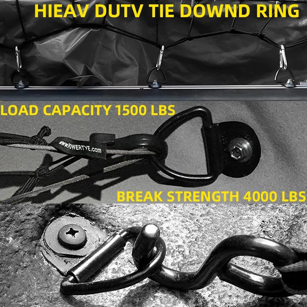 Heavy Duty Car Truck Bed Tie-Down Cargo D Ring Anchor Rings Lashing For Tie Down Hook ...